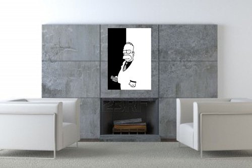 QUADRO SIMPSON - HOMER SCARFACE - QuadriEM